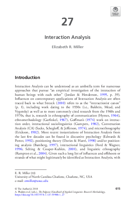 (PDF) Interaction Analysis