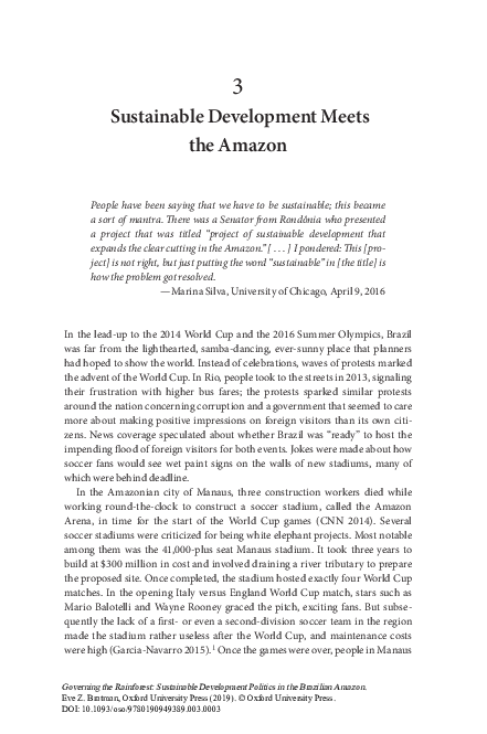 (PDF) Sustainable Development Meets the Amazon