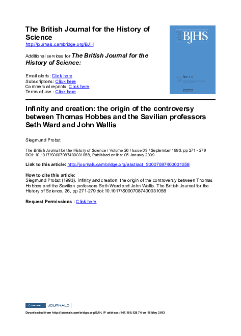 (PDF) Infinity and creation: the origin of the controversy between ...