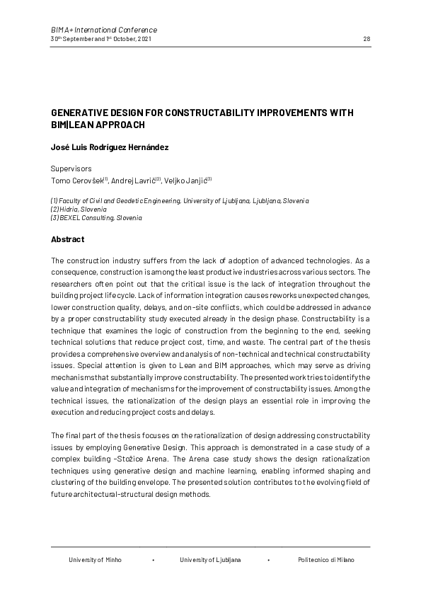 (PDF) Generative Design for Constructability Improvements with Bim|Lean Approach