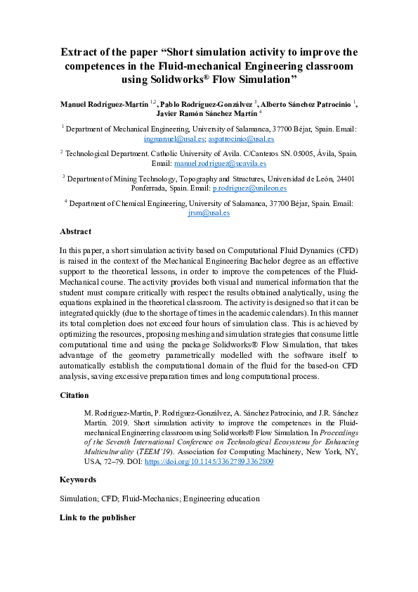 (PDF) Short simulation activity to improve the competences in the Fluid ...