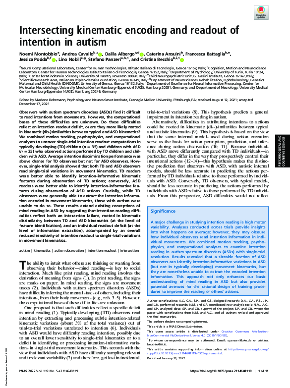 Pdf Intersecting Kinematic Encoding And Readout Of Intention In
