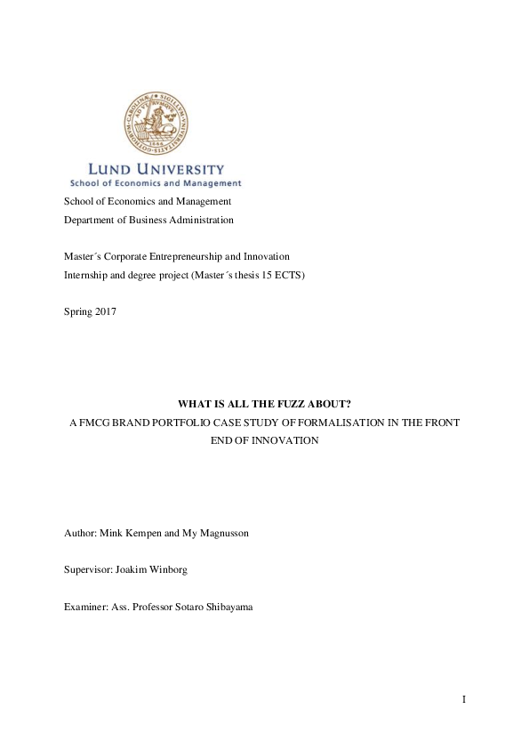 (PDF) What is all the fuzz about? A FMCG brand portfolio case study of ...