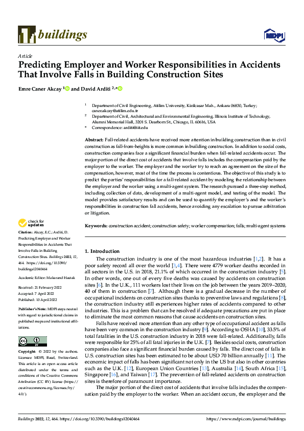 (PDF) Predicting Employer and Worker Responsibilities in Accidents That ...