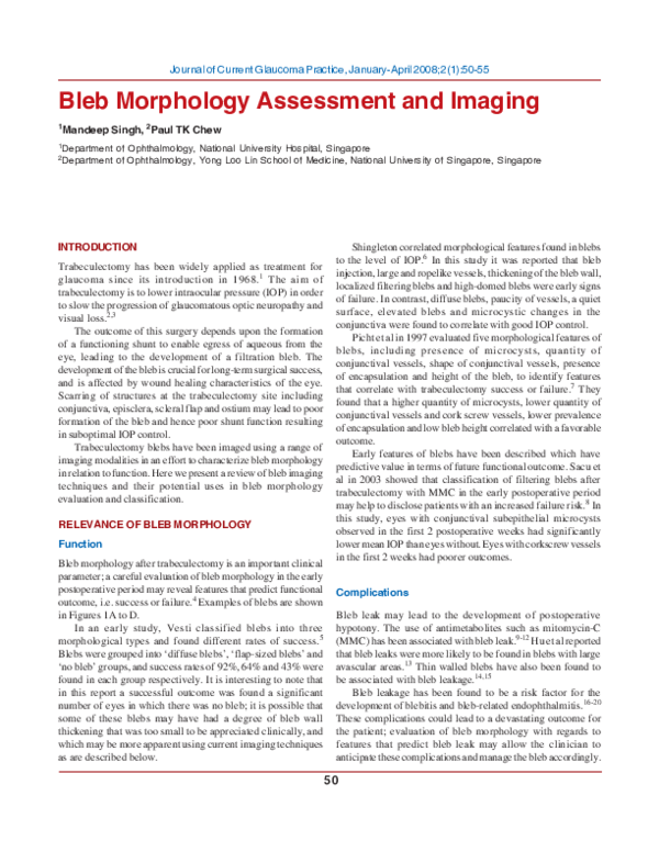 (PDF) Bleb Morphology Assessment and Imaging | Mandeep Singh - Academia.edu