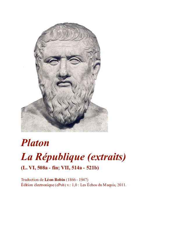 (PDF) La République VI VII Extraits | toto dushmol - Academia.edu