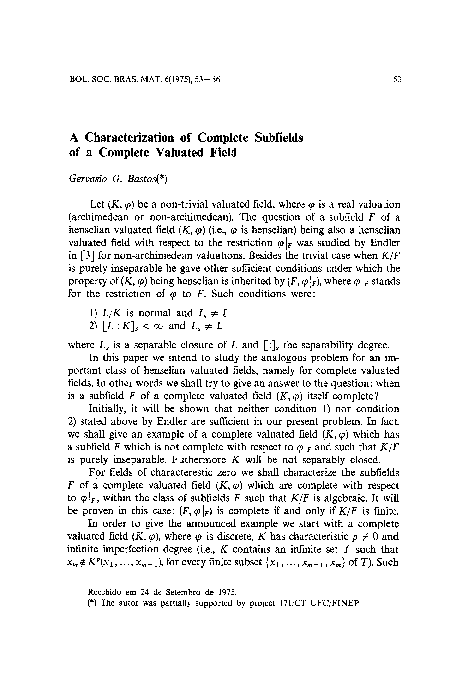 (PDF) A characterization of complete subfields of a complete valuated field