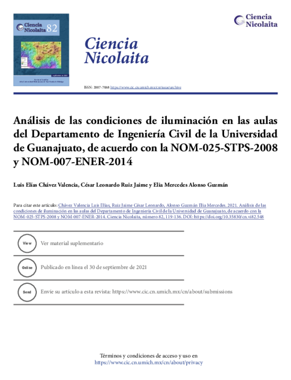 (PDF) Análisis de las condiciones de iluminación en las aulas del ...
