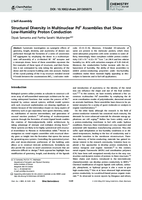 (PDF) Structural Diversity in Multinuclear Pd II Assemblies that Show ...