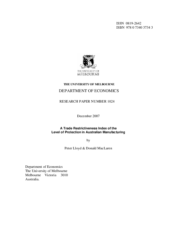 (PDF) in Australian Manufacturing