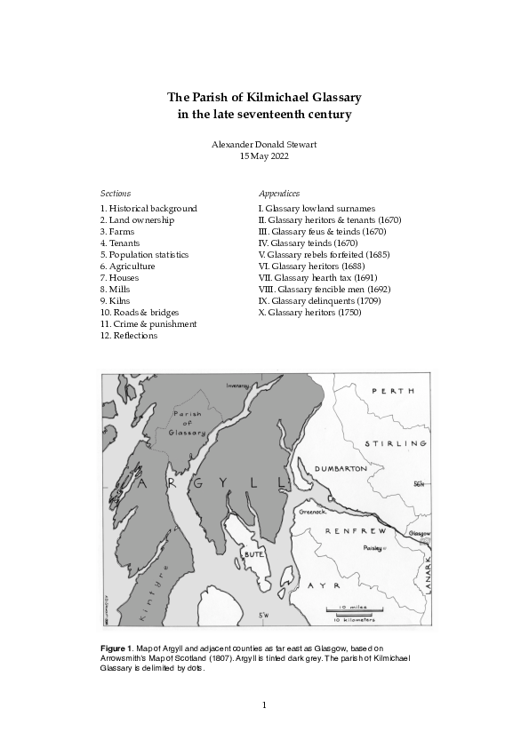 (PDF) A. D. Stewart. The Parish of Kilmichael Glassary in the late ...