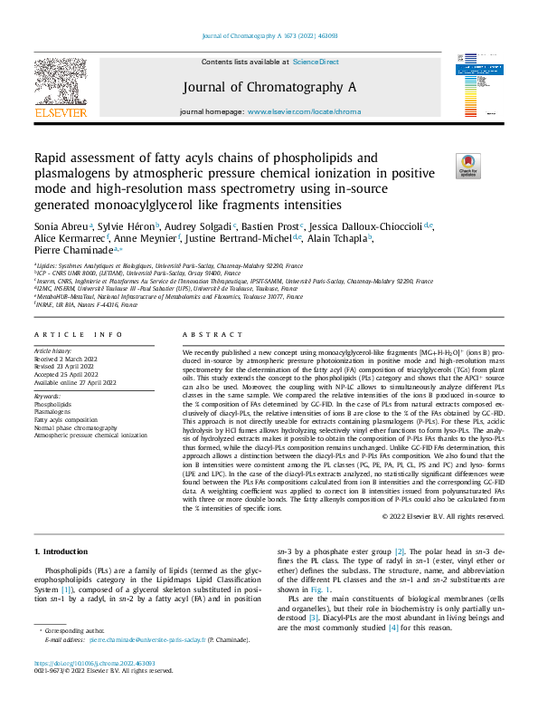 (PDF) Journal of Chromatography A