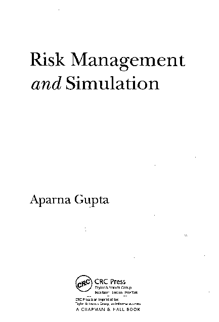 (PDF) Risk Management and Simulation