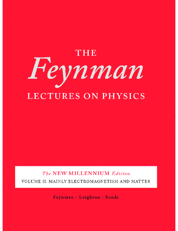 (PDF) The Feynman Lectures on Physics Volume 2