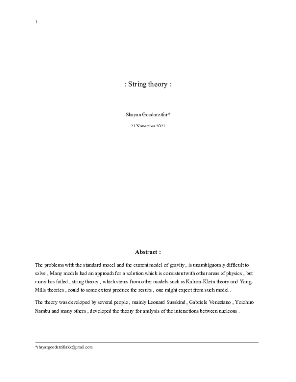 (PDF) String theory