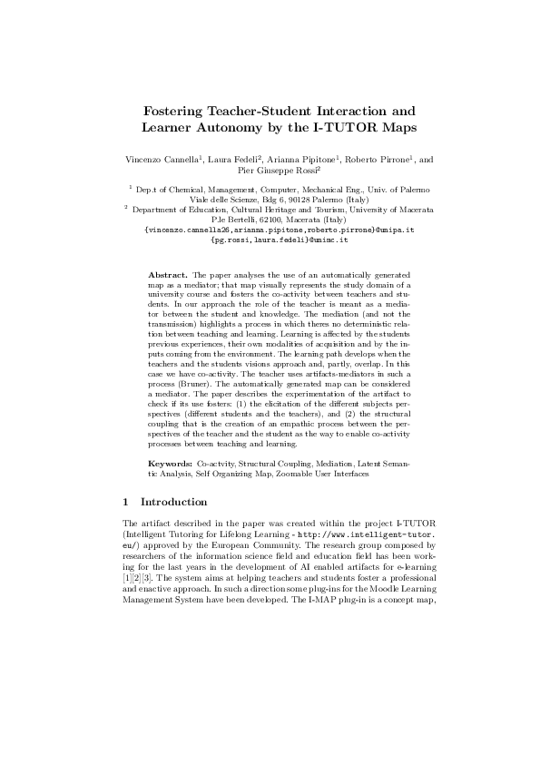 (PDF) Fostering Teacher-Student Interaction and Learner Autonomy by the ...