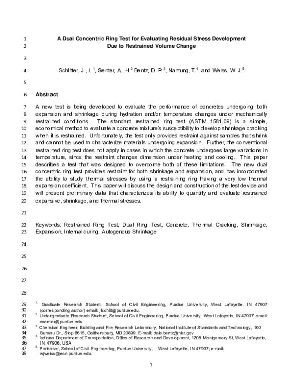 (PDF) A Dual Concentric Ring Test for Evaluating Residual Stress ...