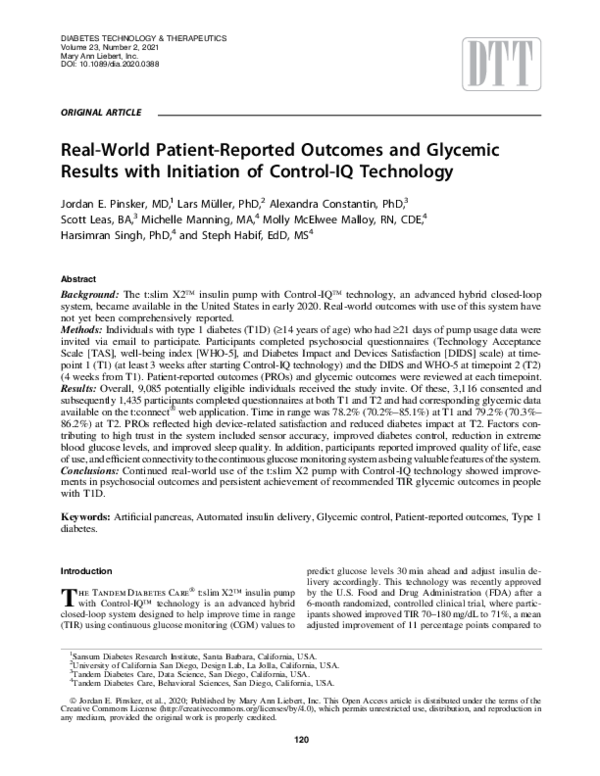 (PDF) Real-World Patient-Reported Outcomes and Glycemic Results with ...