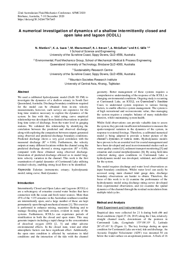 (PDF) A numerical investigation of dynamics of a shallow intermittently ...