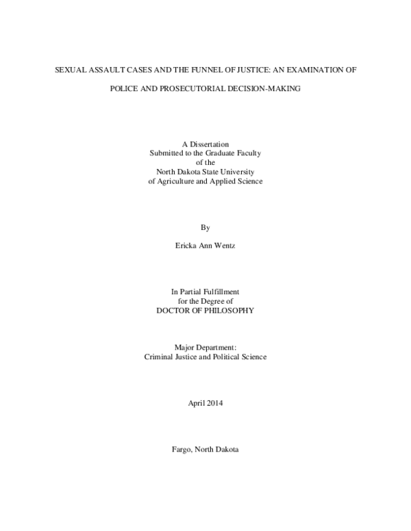 (PDF) Sexual Assault Cases and the Funnel of Justice: An Examination of ...