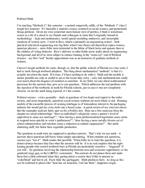 (DOC) Political Math