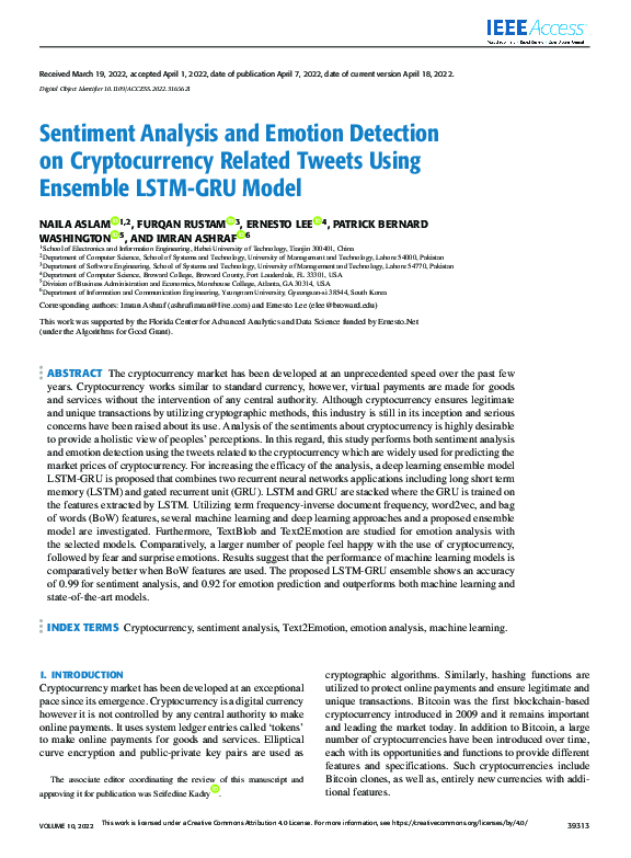 (PDF) Sentiment Analysis and Emotion Detection on Cryptocurrency ...