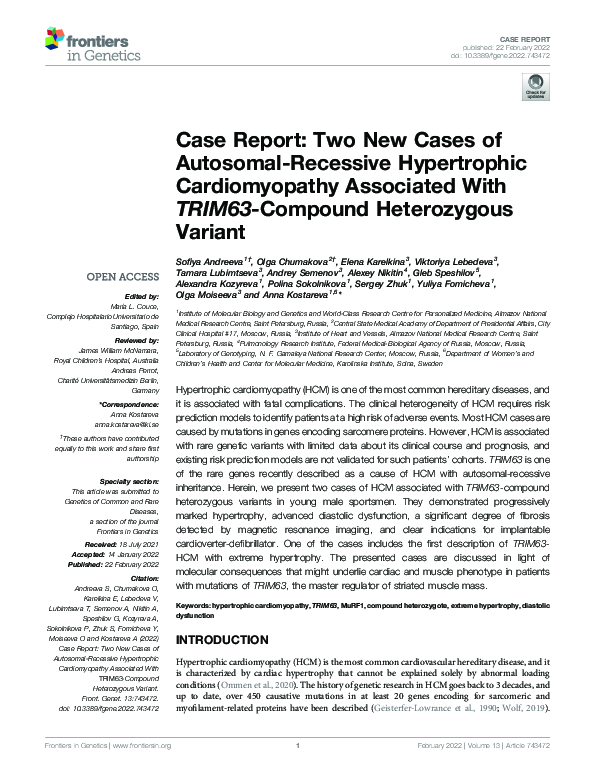 (PDF) Case Report: Two New Cases of Autosomal-Recessive Hypertrophic ...