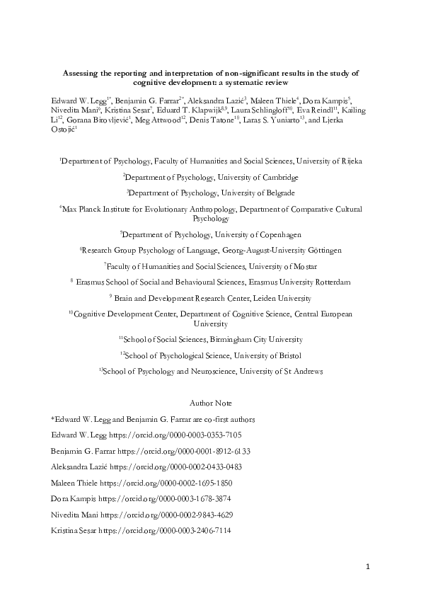 (PDF) Assessing the reporting and interpretation of non-significant ...