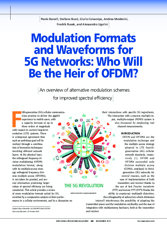 (PDF) Modulation Formats and Waveforms for 5G Networks: Who Will Be the ...