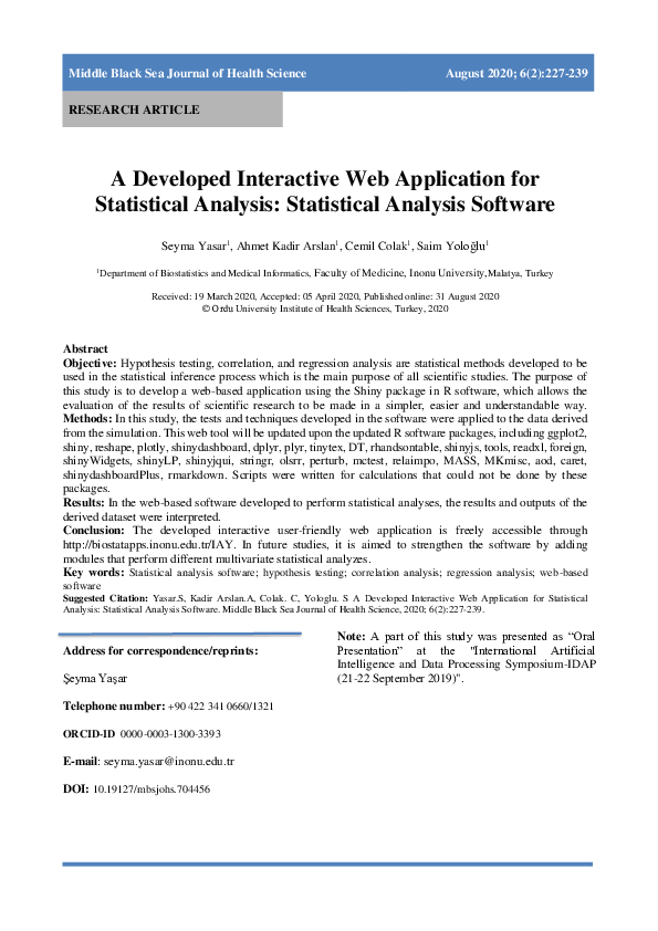(PDF) A Developed Interactive Web Application for Statistical Analysis ...