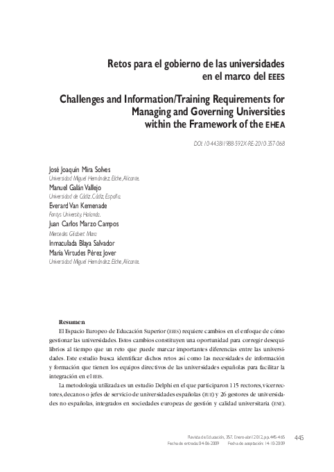 (PDF) Challenges and Information/Training Requirements for Managing and Governing Universities ...