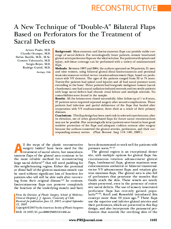 (PDF) A New Technique of ???Double-A??? Bilateral Flaps Based on ...