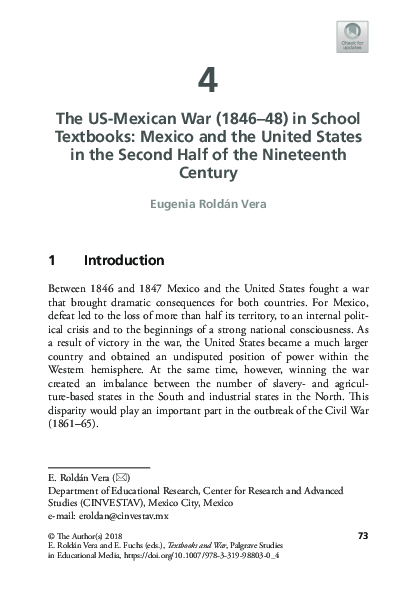 (PDF) The US-Mexican War (1846–48) in School Textbooks: Mexico and the ...