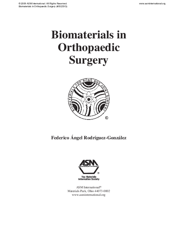 (PDF) Biomaterials in orthopaedic surgery