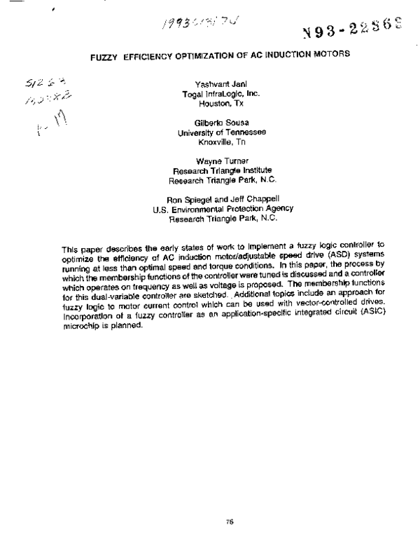 (PDF) Fuzzy efficiency optimization of AC induction motors