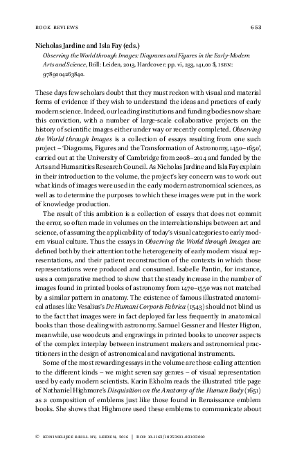 (PDF) Observing the World through Images: Diagrams and Figures in the ...