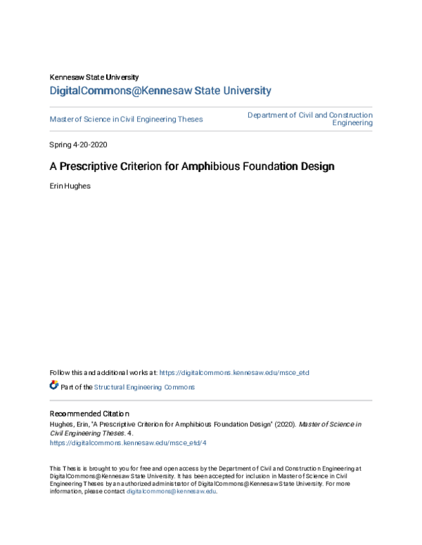 (PDF) A Prescriptive Criterion for Amphibious Foundation Design