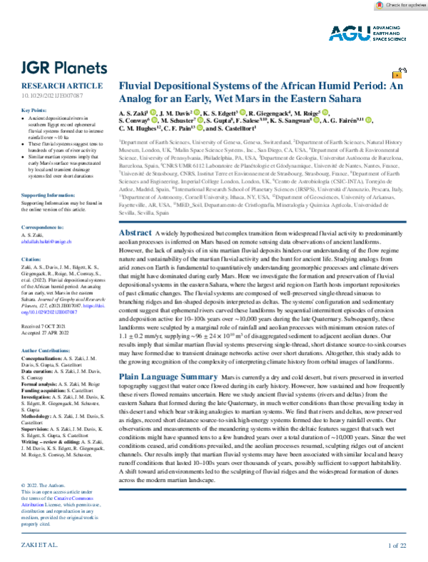 (PDF) Fluvial Depositional Systems of the African Humid Period: An ...