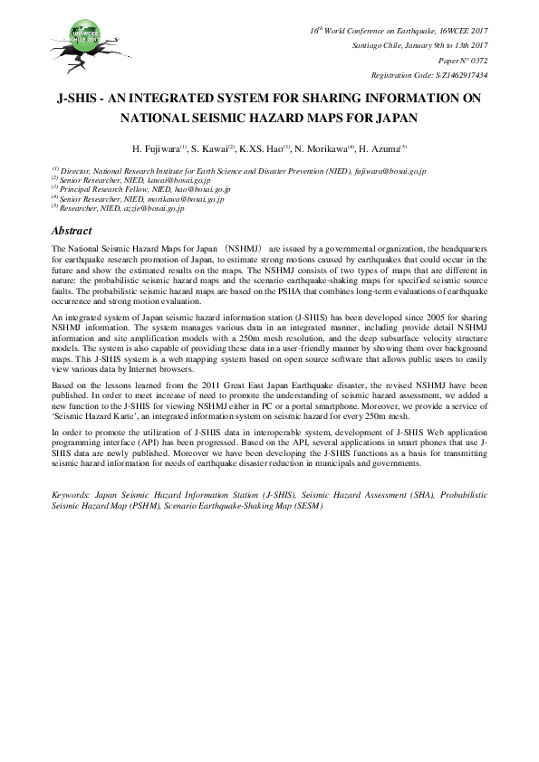 (PDF) J-Shis-An Integrated System for Sharing Information on National ...