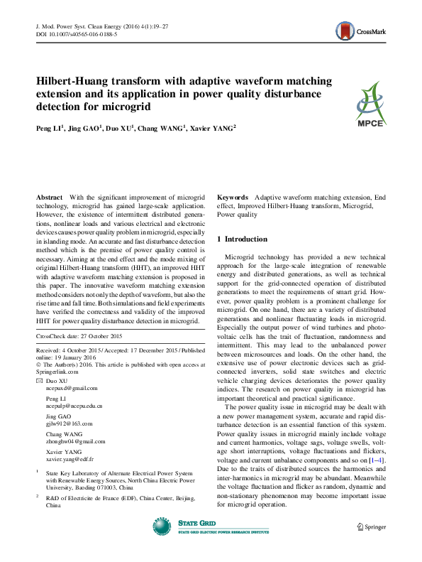 Pdf Hilbert Huang Transform With Adaptive Waveform Matching Extension And Its Application In