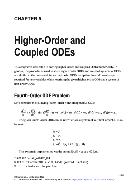 (PDF) Higher-Order and Coupled ODEs