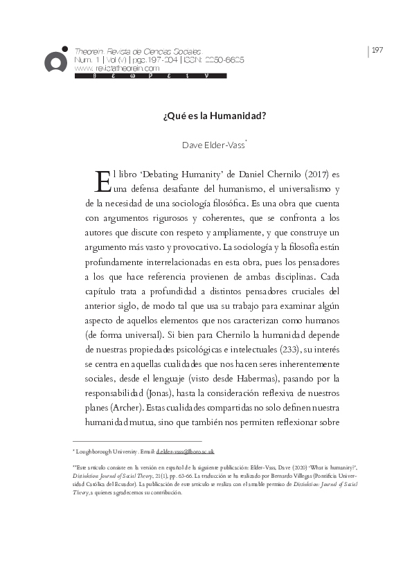 (PDF) ¿Qué es la Humanidad?