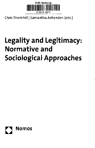 (PDF) Legality and Legitimacy: Normative and Sociological Approaches