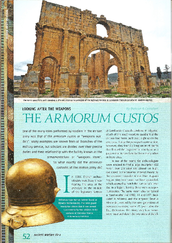 (PDF) The Roman Army in Detail: Looking After the Weapons - the armorum ...
