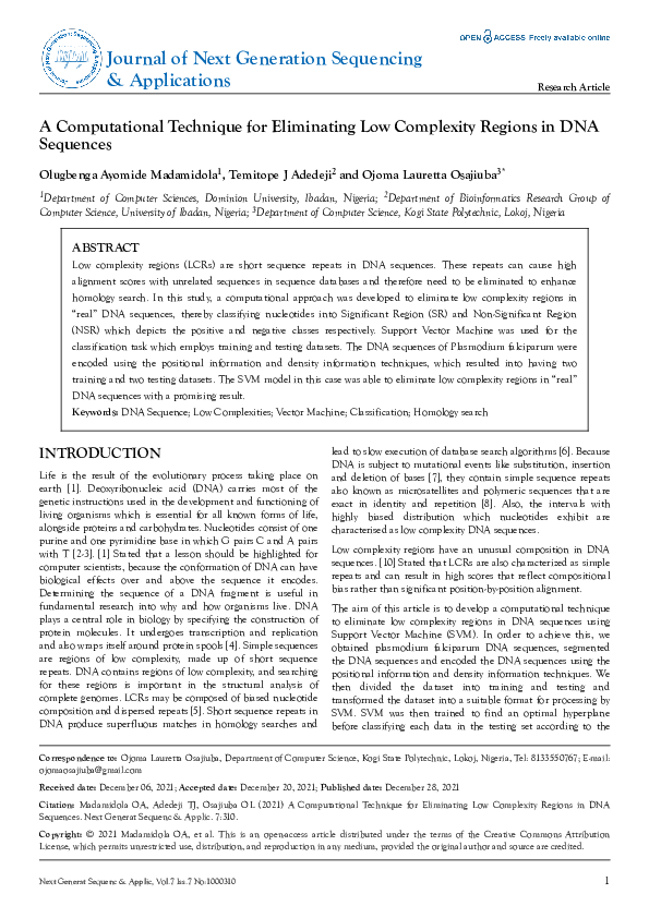 (PDF) A Computational Technique for Eliminating Low Complexity Regions ...
