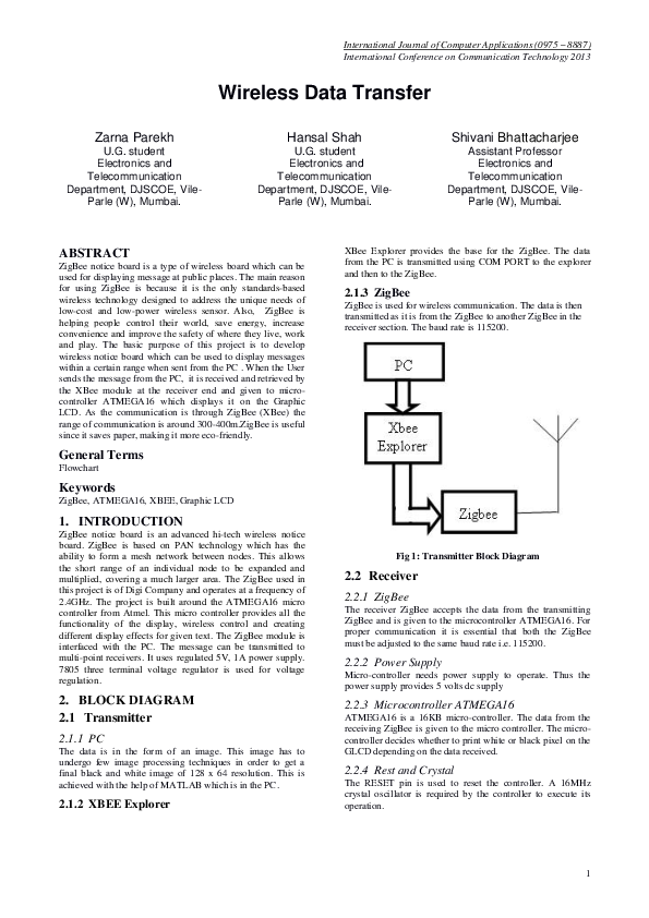 (PDF) Wireless Data Transfer
