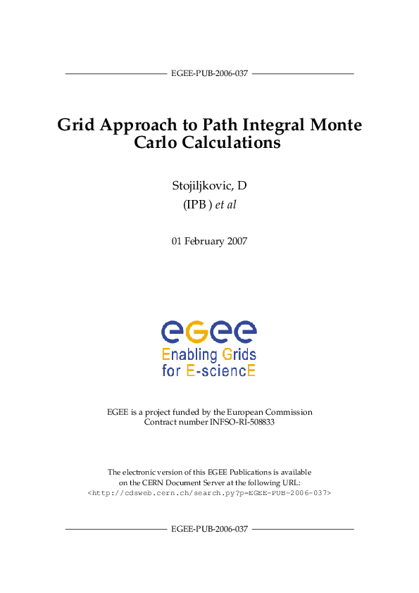 (PDF) Grid Approach to Path Integral Monte Carlo Calculations GRID ...