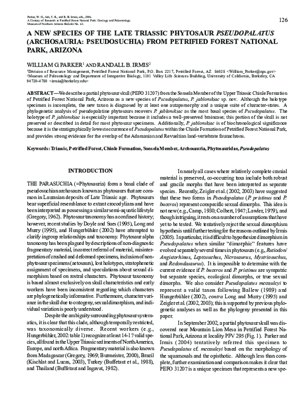 (PDF) New species of the Late Triassic phytosaur Pseudopalatus ...