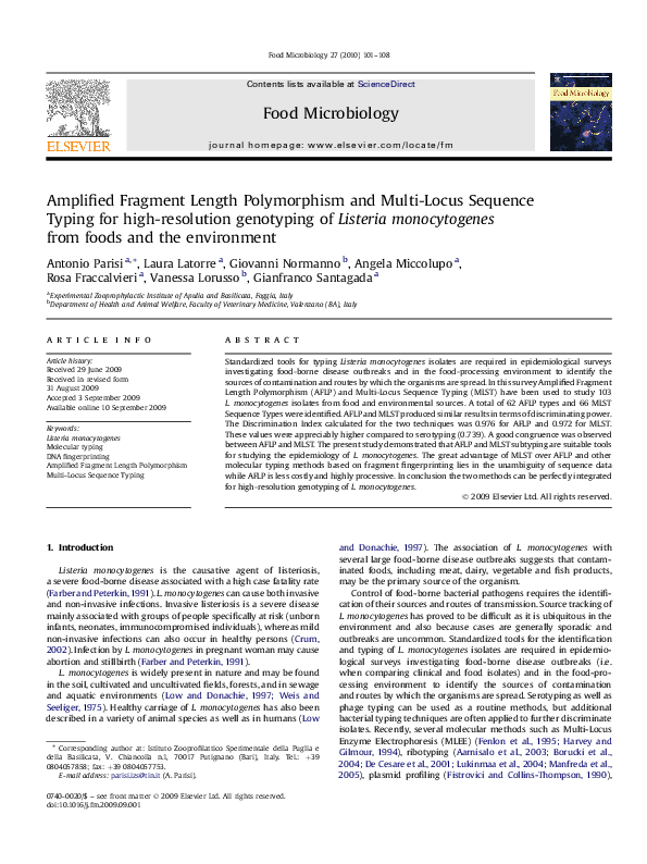 Pdf Amplified Fragment Length Polymorphism And Multi Locus Sequence