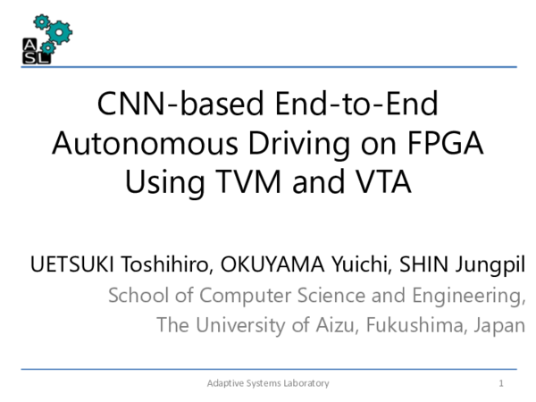 (PDF) CNN-based End-to-end Autonomous Driving on FPGA Using TVM and VTA
